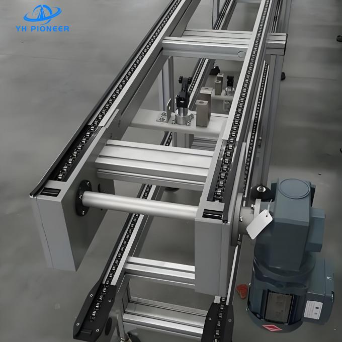 Industrial Double Speed Roller Chain Conveyor With Modular Aluminum Profile