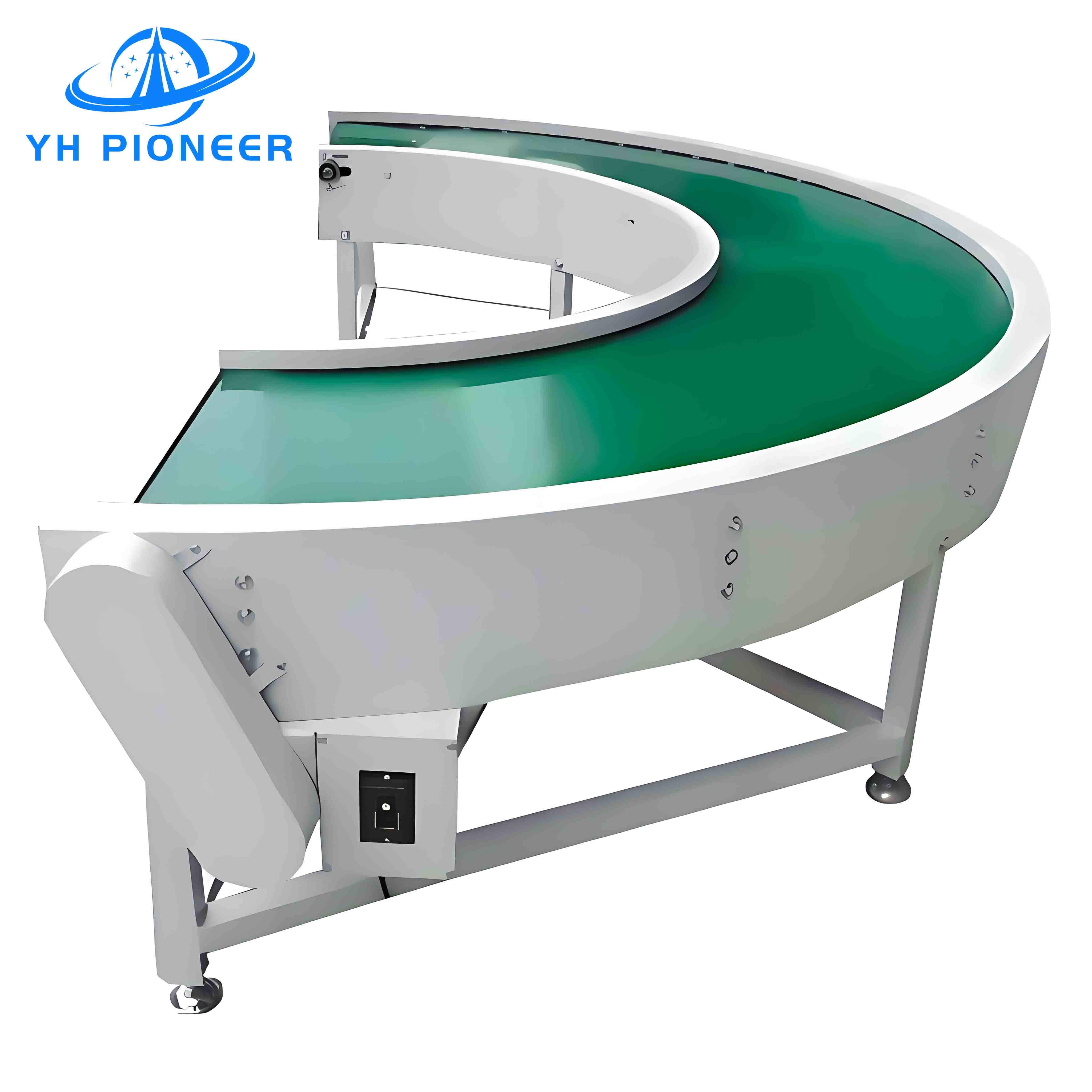 PU Turning Belt Conveyor Packing Machine , Material Handling Conveyor ...