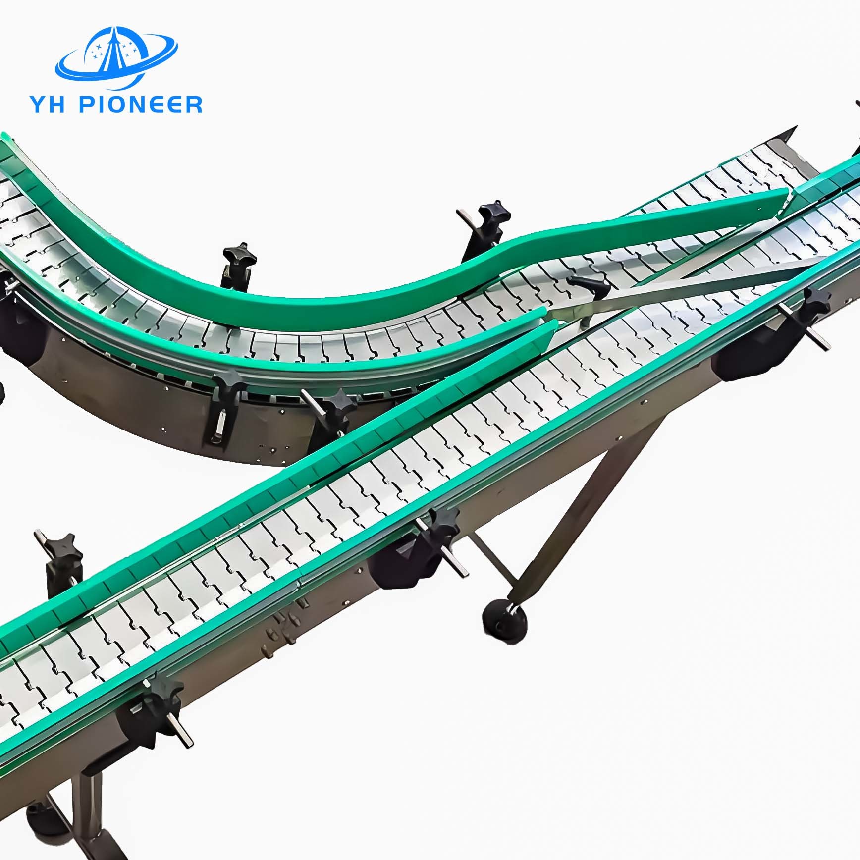 Bottle Conveyor Diverter Systems With Side Chain Plate For Bottle Lane ...